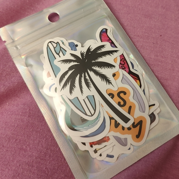 Office | Set Of 25 Good Vibes Positive Surfer Stickers | Poshmark